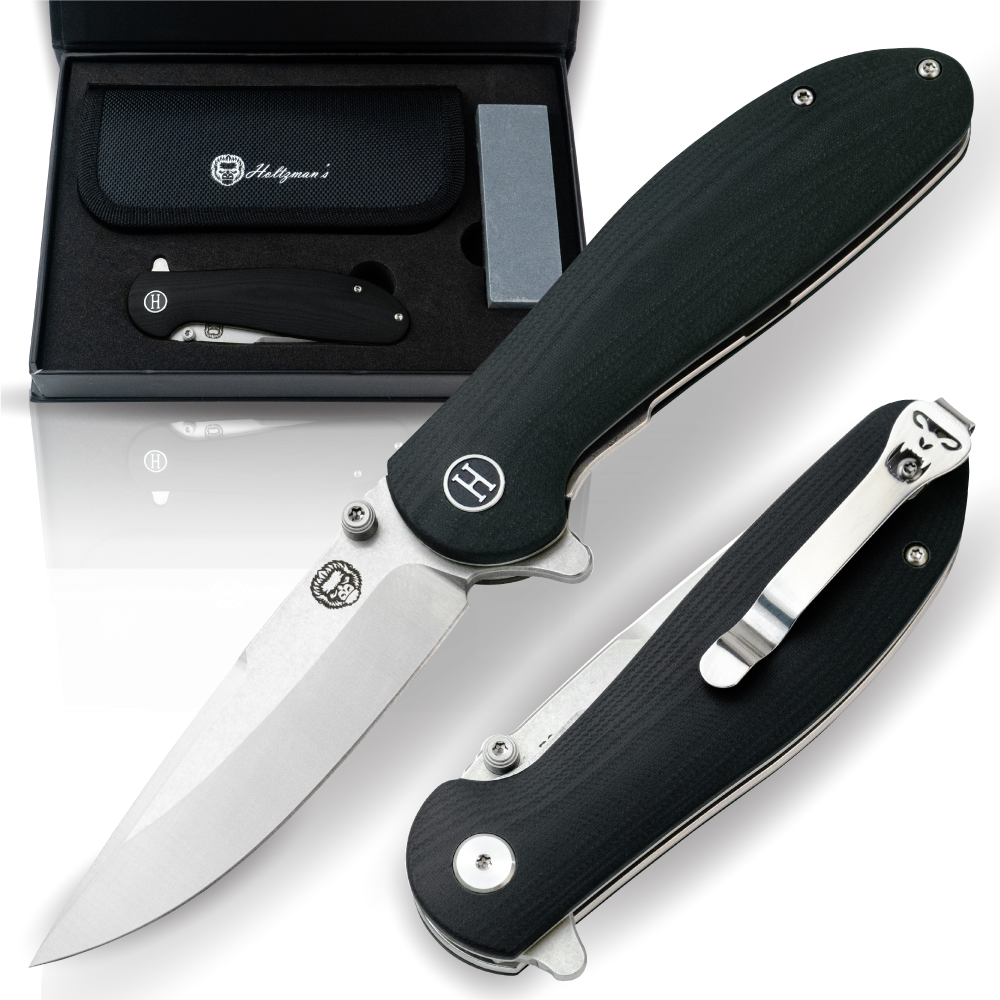 The Straight Back Folding Pocket Knife Giftset for Men and Women (Silv ...