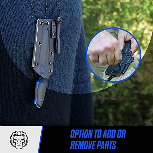 The Baby Silverback Survival Knife Giftset for Outdoors (Silver Blade ...