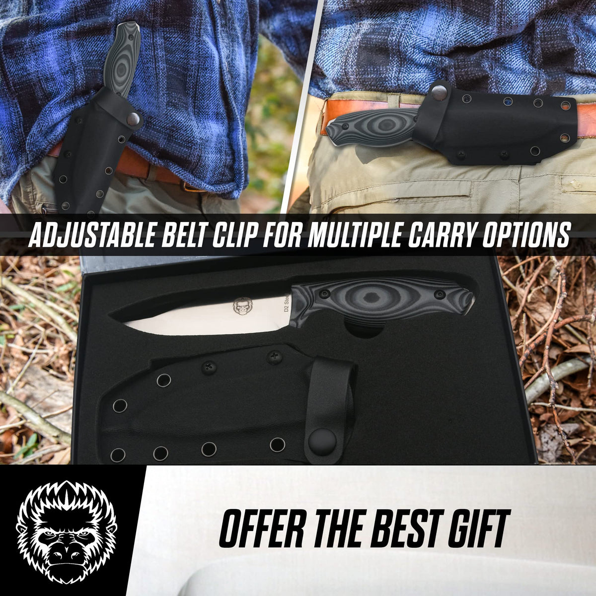 The Naked Silverback Survival Knife Giftset for Men – Holtzman's ...